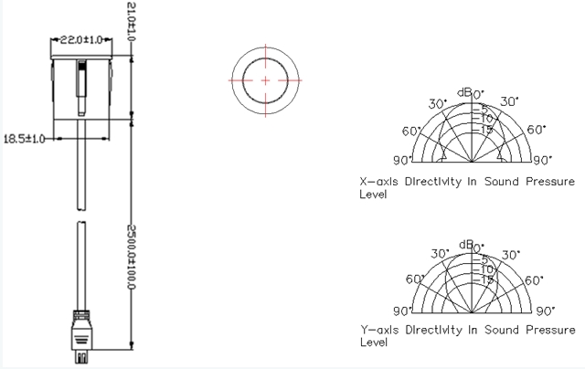 100dB Vehicle Distance Detection Car Parking Ultrasonic Sensor - Manorshi
